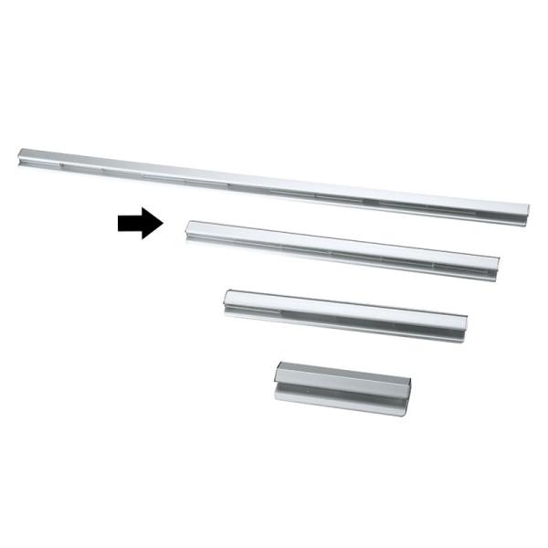 アルミ製伝票チップホルダー。マグネット式。[品番]180049。 。300×H31mm