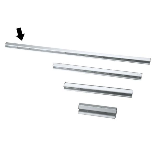 アルミ製伝票チップホルダー。マグネット式。[品番]180048。 。550×H31mm