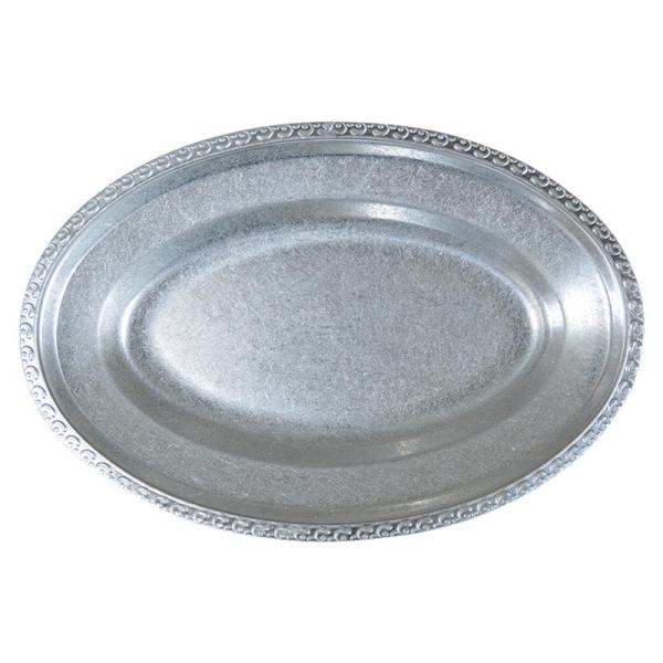 豪華な晩餐の始まり、King。ステンレス表面を特殊加工により、あえて使い古しの風合いを出しました。表面に凹凸及び傷がありますが、風合いの一部です。 。269×182×H20mm