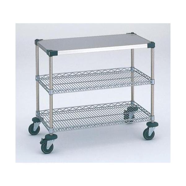 最大外寸(バンパー含)は間口・奥行きとも63mmプラス。対角ストッパー付。物品の落下を防ぐ、レッジ付きカート。棚板四方に落下防止用のレッジ加工を施したサイドアップエレクターを使用することで、可動性と安全面を両立。搬送時の思わぬ衝撃にも対処し...