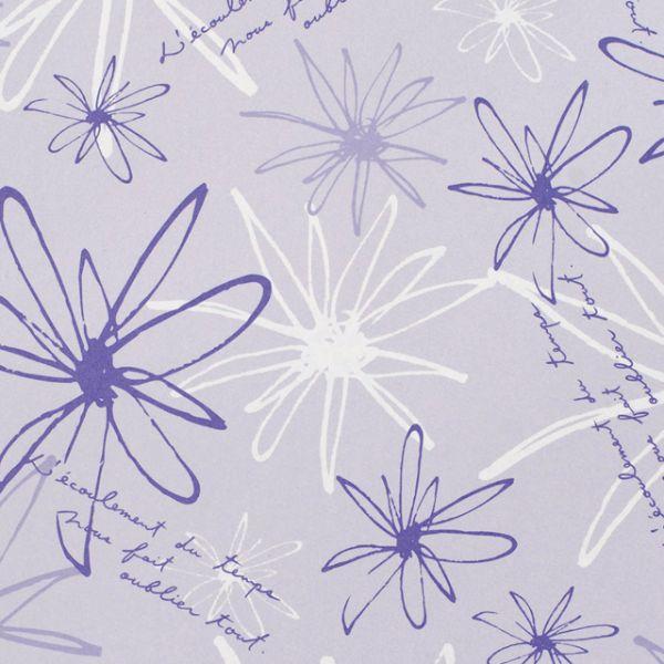 使いやすいフラワーデザインの包装紙です。お祝い事からお悔み事まで幅広くお使いいただけます。「L’e coulement du temps nous fait oublier tout (和訳：時の流れはすべてを忘れさせてくれる)」。片面デザ...