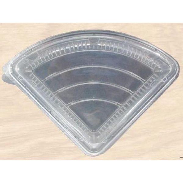 ピザ11インチ1/4カット用。個食需要に対応した電子レンジ対応の耐熱・折蓋式容器。※サイズ表記は、蓋を閉じたときの外寸です。高さは、本体＋蓋の合計になります。