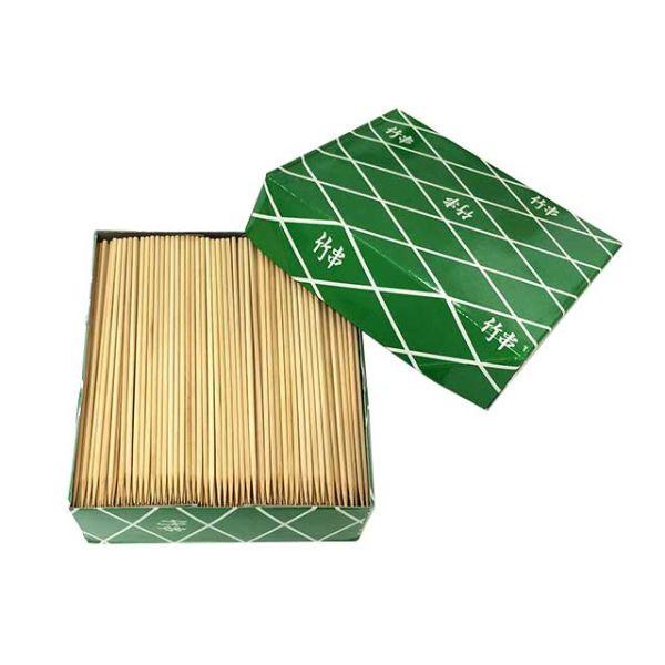 定番の竹串。用途に合わせて長さが選べます。直径φ2.5mm800g箱入り(約1200本入)