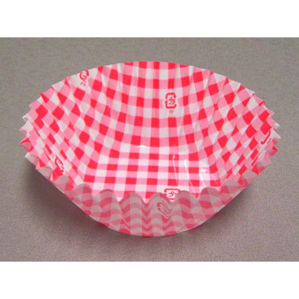 保形成に優れた、色・サイズのバリエーションが豊富なカップケース。印刷面を両面から同質の材料でラミネートを施し、インキが食材に接触しない為安心・安全。耐熱性にも優れ、電子レンジ対応。耐熱温度：-50℃〜130℃。1本500枚入。