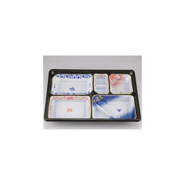 各ポケットの華柄が、和惣菜の彩りを一層際立たせます。蓋は別売り。