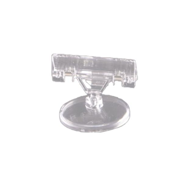 安定感たっぷり。スッキリフォルムのクリアベースＰＯＰ立て。自由な角度調節により、変化に富んだＰＯＰ演出が可能です。