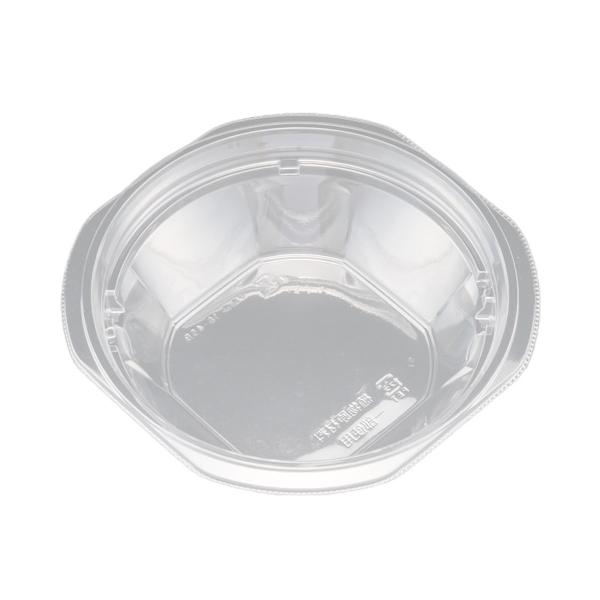 サラダ・フルーツ容器の新定番。丸型形状で売場を差別化。ストレートラインでラベルが剥がれにくく、段積み全高も綺麗に揃う、工場や売場にも優しい機能を兼ね備えています。