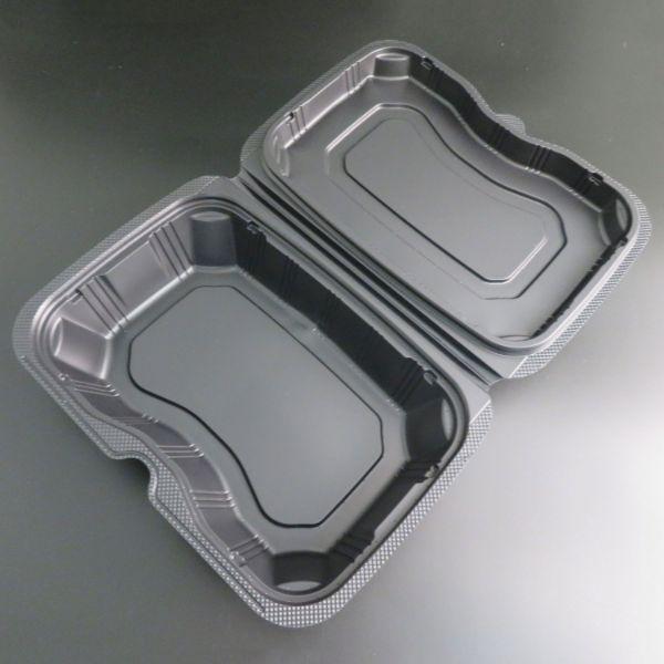 バイオ由来原料一部配合で環境にやさしい！本体と蓋が一体型になった、便利な容器。ごはん400g想定です。