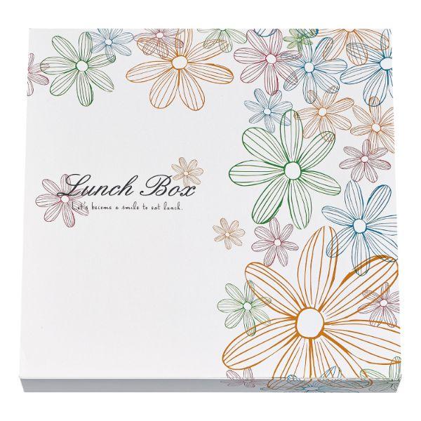 仕出し弁当におすすめの高級感ある紙ボックス弁当容器。BOXタイプでは珍しい洋風のタイプの商品です。本体と蓋が一体型になっており、組み立ても簡単。中仕切は別売り。