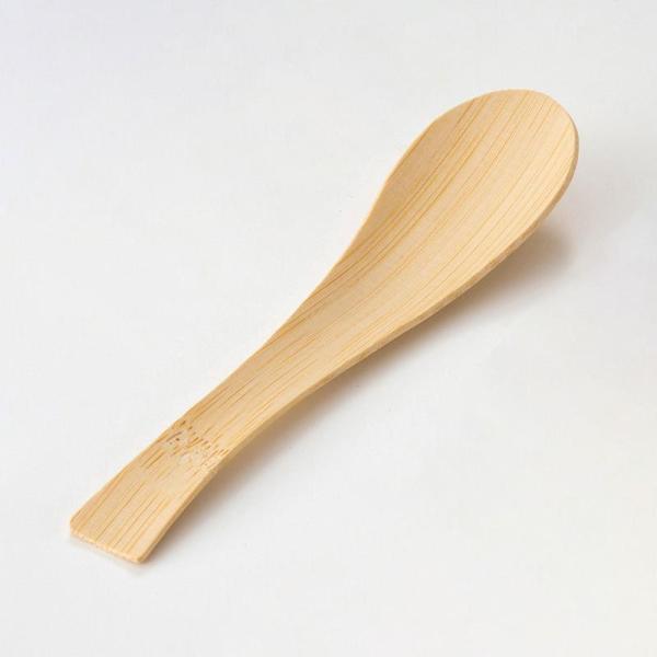 天然素材竹を使用してできた竹レンゲ。業務用、大量にお使いになる食材店様やイベントなどでも活躍できます。 。長さ140mm
