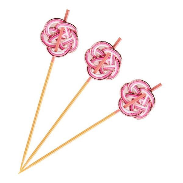 おせちや会席などのお祝い料理を彩る祝串やおだんごなどを飾る珍味串におすすめ。お料理をいただく愉しみに彩を添えて。 。長さ120mm