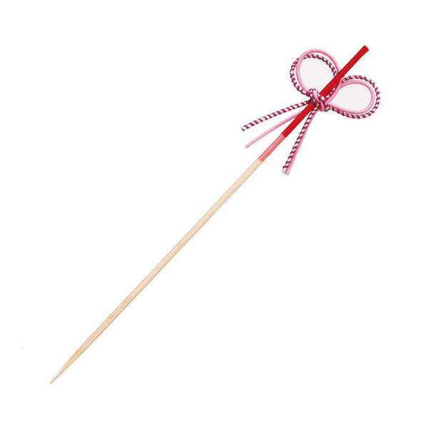 おせちや会席などのお祝い料理を彩る祝串やおだんごなどを飾る珍味串におすすめ。お料理をいただく愉しみに彩を添えて。 。長さ120mm