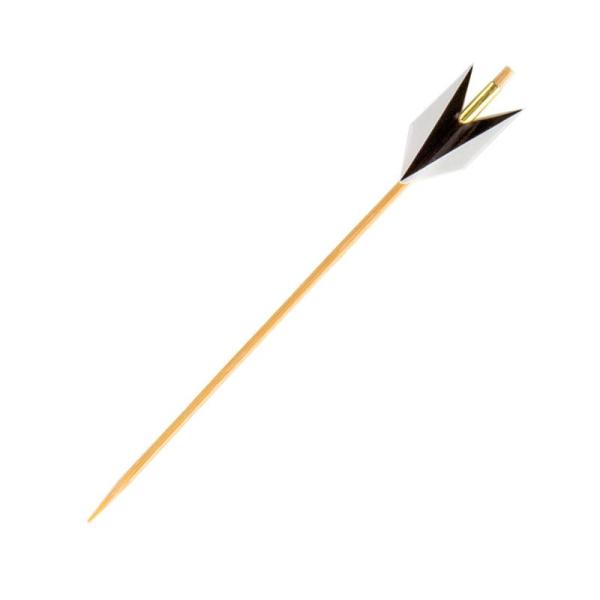 おせちや会席などのお祝い料理を彩る祝串やおだんごなどを飾る珍味串におすすめ。お料理をいただく愉しみに彩を添えて。 。長さ120mm