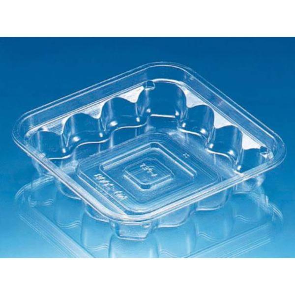 軽量タイプの透明な角型カップ。漬物におすすめの容器です。本体のみ、蓋は別売りです。[容量]約280ml、[首下容量]182ml。 。125×125×26mm