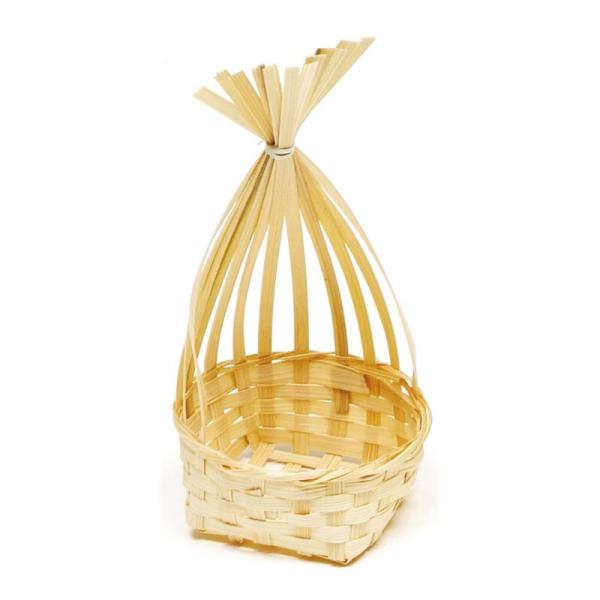 天然竹を使用した料理を彩る珍味かご。通気性が良く軽いのに丈夫で扱いやすい。和の雰囲気を演出し、料理を美しく彩ります。 。φ60×130mm