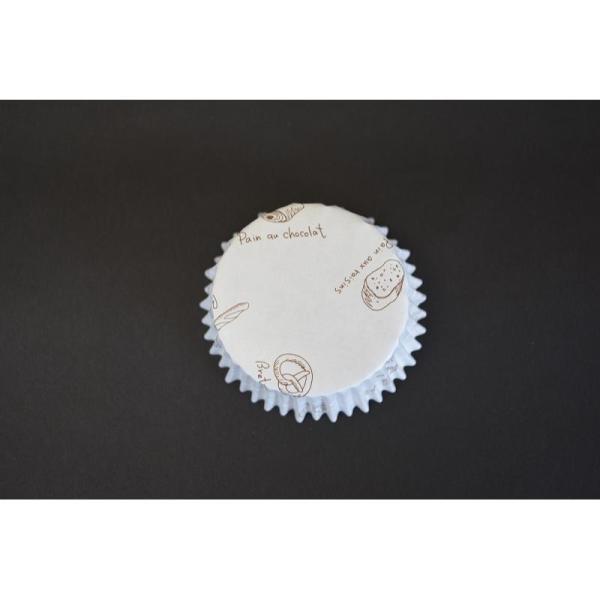 焼き型必要ナシ！の保型性・剥離性のある純白ペットに、柄をあしらってみました。いつもの焼き菓子やパンがちょっと違う表情をみせてくれるかもしれません。 。φ60×30mm