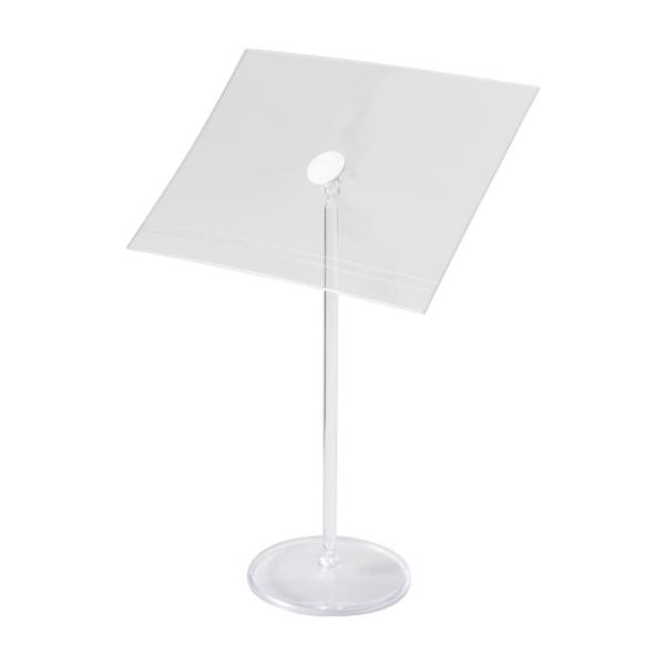 ありそうでなかった便利なポップスタンドが誕生しました。タテヨコOKでマルチに使えます。角度調節も自在で、シンプルで使いやすいポップスタンドです。 。[ベースサイズ]φ85、[カードケースジョイント部までの高さ]200mm