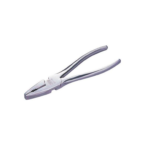 ●耐食性、耐薬品性、衛生面に優れたステンレス製のペンチです。●銅線や針金を切る・曲げる・挟む・引っ張る・ねじる作業などに使用します。●防錆性に優れています。●全長(mm):170●切断能力(mm)銅線:φ2●切断能力(mm)VA線(VVF)...