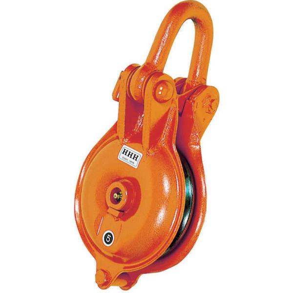 ●ベアリング入りですので回転がスムーズです。●シャックル部分が開きますのでロープの途中からでも装着できます。【用途】・荷役搬送作業。・林業。【仕様】基本使用荷重（ｔ）：１．００最大使用ロープ径（ｍｍ）：１０車数：１、車径（ｍｍ）：１００寸法...