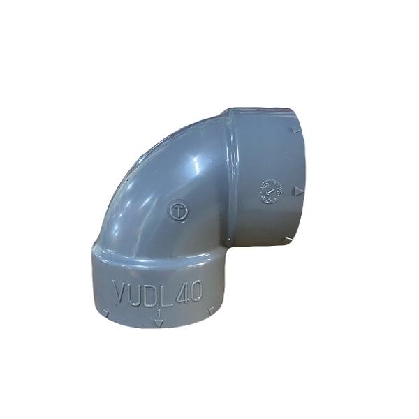 排水パイプの新設に、補修に！パイプをVU-L(エルボ）でつなげてお使い下さい。（又割れたパイプ部分を切ってエルボ90°でつなぎ、現存のパイプを曲げる事も出来ます。）必要に応じVU-S(ソケット）・VU-L（エルボ）・VU-T(チーズ）と使い...