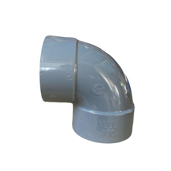 排水パイプの新設に、補修に！パイプをVU-L(エルボ）でつなげてお使い下さい。（又割れたパイプ部分を切ってエルボ90°でつなぎ、現存のパイプを曲げる事も出来ます。）必要に応じVU-S(ソケット）・VU-L（エルボ）・VU-T(チーズ）と使い...