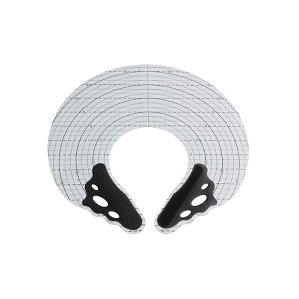 ガイドラインが印字されており左右のバランスを取りながらカットができます。サイズ：H355×W355mm/首回り300〜450mm重量：150g厚み：1.0mm素材：ネオプレン