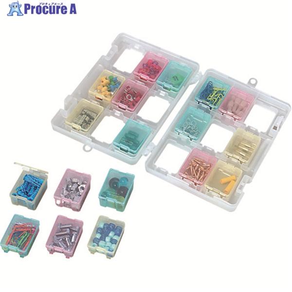 ●色：青・ピンク・黄・透明●外形寸法(mm)間口：148●外形寸法(mm)奥行：210●外形寸法(mm)高さ：49●付属ケース：深型×9個（青、ピンク、黄色各3個）、浅型×9個（青、ピンク、黄色各3個）