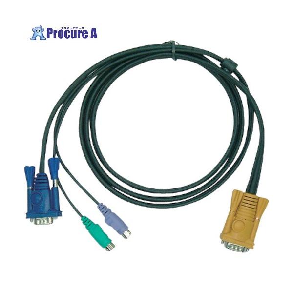 【代引決済不可】【送料都度見積】  ●KVM側インターフェース：SPHD オス●長さ(m)：10●PC/ソース側インターフェース：D-sub15ピン オス・ミニDIN6ピン オス×2