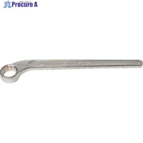 ●対辺寸法(mm)：19●全長(mm)：215●首角度(°)：水平方向に40●表面処理：クロムメッキ仕上げ●対辺(mm)：19