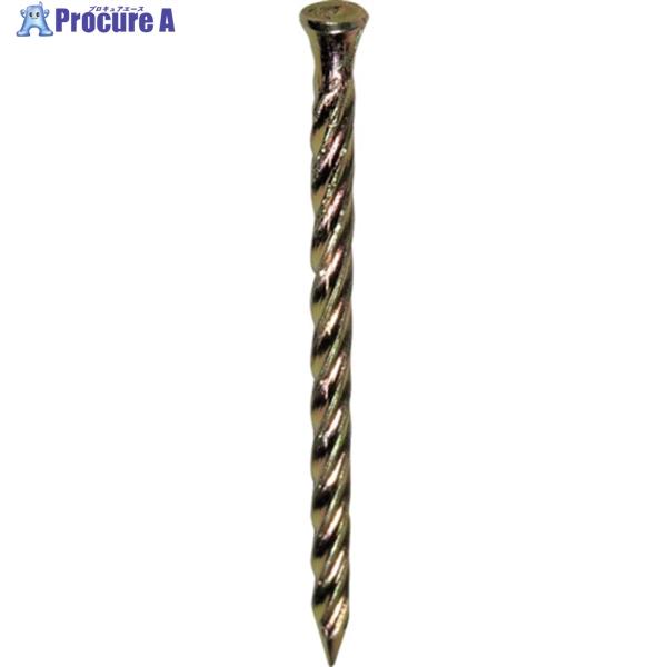 ●寸法(mm)d：2.4●全長(mm)：50●頭部径(mm)：4●表面処理：クロメートメッキ●番手(#)：13●胴部形状：スクリュー●色：ゴールド●適合木釘：フロアー材●パック入数(本)：12