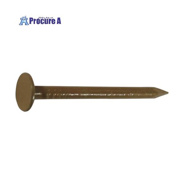 ●寸法(mm)d：1.8●全長(mm)：25●頭部径(mm)：5●表面処理：着色●番手(#)：15●胴部形状：スムース●色：茶●パック入数(本)：80