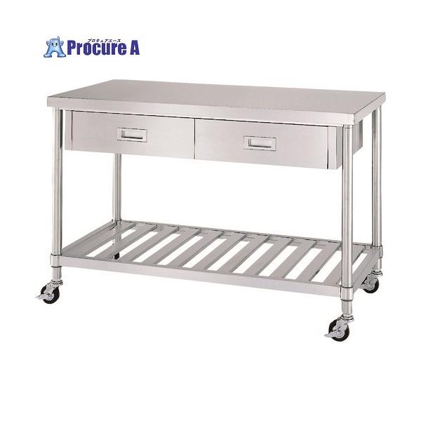 ※個人宅様送り不可 ●間口(mm)：750●奥行(mm)：450●高さ(mm)：800●均等荷重(kg)：150●キャスター：100mmナイロン車スチール金具ストッパー付●天板：平天板●引出し(個)：1●車輪径(mm)：100●取付高H(m...