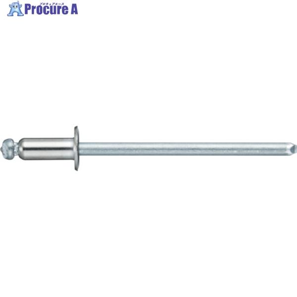 ●リベット径(mm)：3.2●リベット長(mm)：10.8●フランジ径(mm)：6.4●かしめ板厚(mm)：1.6〜3.2●下穴径(mm)：3.3●参考せん断強度(N)：2500●参考引張強度(N)：3000