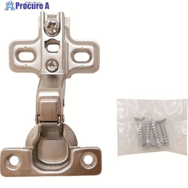 ●全長(mm)：89●幅(mm)：50●ねじ穴数：4●穴径(mm)：26●開き角度(°)：95●キャッチ：あり●推奨扉厚(mm)：15〜25