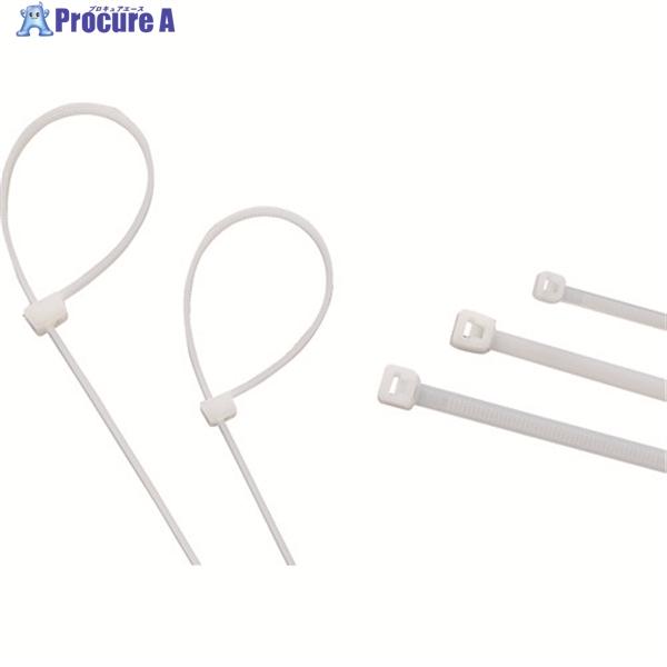 ●色：白●幅(mm)：2.4●長さ(mm)：100●厚さ(mm)：1.0●最大結束径(mm)：22●引張強度(N)：80●最小結束径(mm)：1.0●一度締めると切断しない限り外す事はできません。