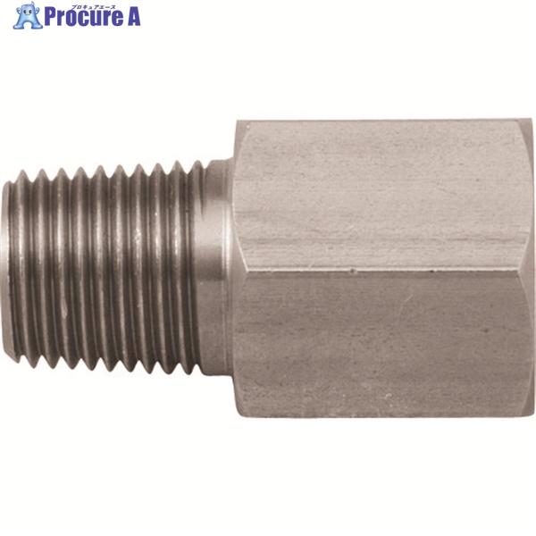 ●圧縮空気供給口：PT-1/8●全長(mm)：23●接続口径：NPT-1/8●ねじ径D1：PT-1/8(オス)●ねじ径D2：NPT-1/8(メス)●適応機種：106J（冷風側）●材質：ステンレス