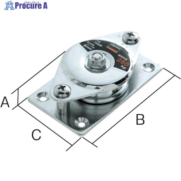 ●基本使用荷重(t)：0.125●最大使用ロープ径(mm)：8●車数：1●車径(mm)：50●寸法(mm)A：32●寸法(mm)B：100●寸法(mm)C：58●使用荷重(kg)：125●使用荷重(kN)：1.25●タイプ：横型●シーブ軸受...
