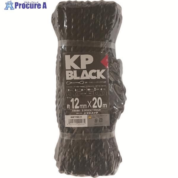 ●色：ブラック●線径(mm)：12●長さ(m)：20●包装形態：シュリンク●引張強度(kN)：9.8●ロープの打ち方：三つ打
