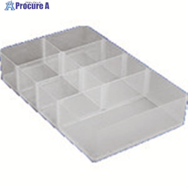 ●色：クリア●外形寸法(mm)間口：344●外形寸法(mm)奥行：212●外形寸法(mm)高さ：68●適合ケース数：4L（1個）、9L（2個）、22L（4個）●適合コンテナ：4L〜22L●コマ数(個)：7●コマ寸法(mm)間口×奥行×高さ：...