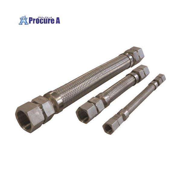 ●呼び径A：10●呼び径B：3/8●全長(mm)：1000●接続方式：両端ルーズメネジ（袋ナット+メネジ）●適合流体：冷温水・蒸気・油類・ガス（非腐食性流体に限る）●使用温度範囲(℃)：-196〜300●最高使用圧力(MPa)：1