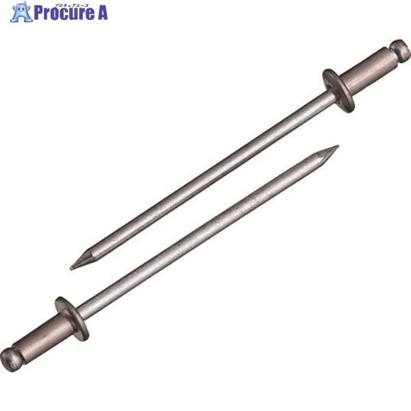 ●リベット径(mm)：2.4●リベット長(mm)：5.6●フランジ径(mm)：4.8●かしめ板厚(mm)：1.0〜3.2●下穴径(mm)：2.5〜2.6●せん断強度(N)：480●引張強度(N)：700