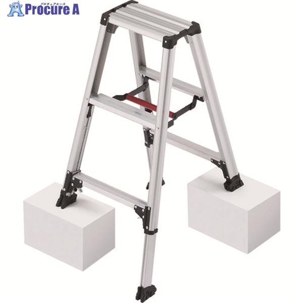 ●最大使用質量(kg)：100●天板高さ(m)：0.73〜0.94●収納時全長(m)：0.78●天板寸法(mm)：326×162●踏ざん間隔(mm)：298●踏ざん踏面幅(mm)：55(最下段41mm)●脚部最大伸縮幅(mm)：210●脚部...