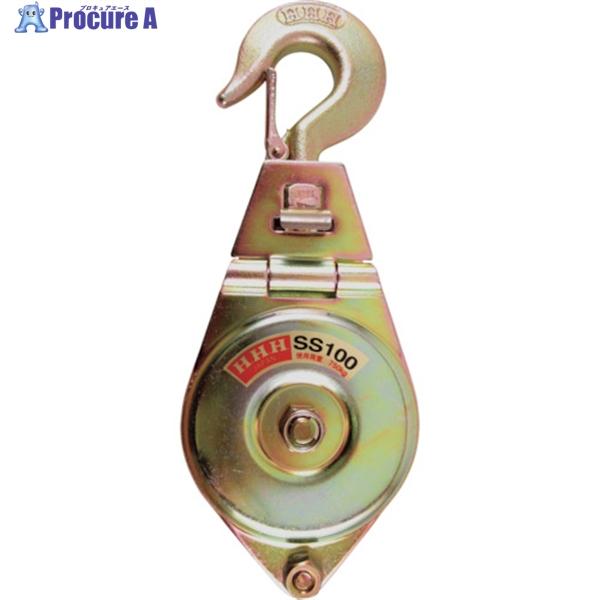 ●基本使用荷重(t)：0.75●最大使用ロープ径(mm)：12●車数：1●車径(mm)：100●寸法(mm)A：300●寸法(mm)B：110●寸法(mm)C：50●頭部形状：フック型●使用荷重(kg)：750