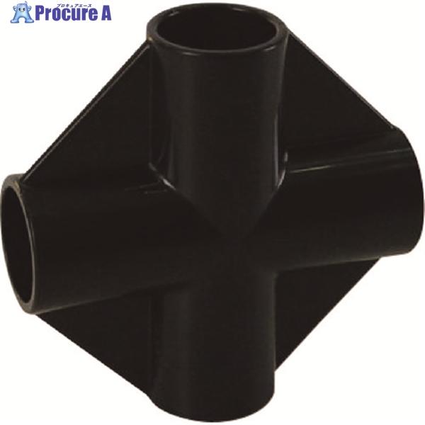 ●適合機種：φ28イレクターパイプ●色：ブラック●タイプ：4方向（枠のつなぎ用・1方向通し）