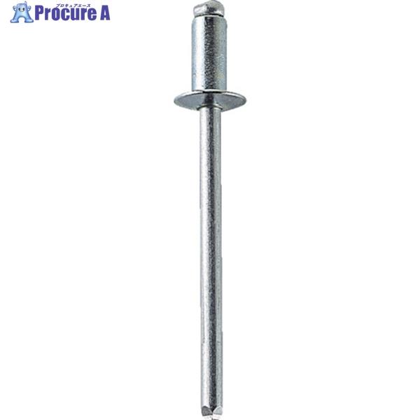 ●リベット径(mm)：4●リベット長(mm)：13.3●フランジ径(mm)：8●かしめ板厚(mm)：6.4〜9.6●下穴径(mm)：4.1●せん断荷重(N)：2060●引張荷重(N)：2760