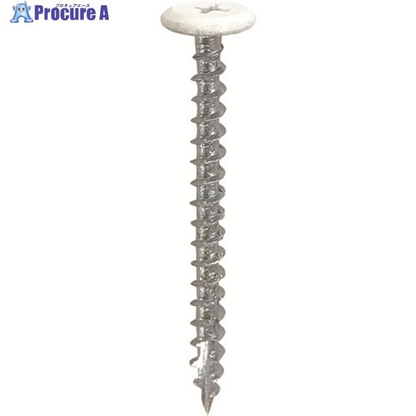 ●寸法(mm)d：4.2●全長(mm)：50●ねじ部長さ(mm)：47.5●適合ドライバー：プラスNO.2●表面処理：ユニクロメッキ●タイプ：ワッシャータイプ●頭部色：マットホワイト●刃先：足割●頭部径dk(mm)：10.5●頭部径(mm)...