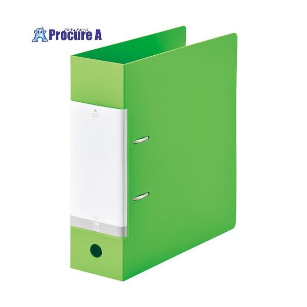 【送料都度見積】●用紙サイズ：A4●収納数(枚)：750●色：黄緑●穴数：2穴●縦(mm)：306●横(mm)：277●背幅(mm)：88