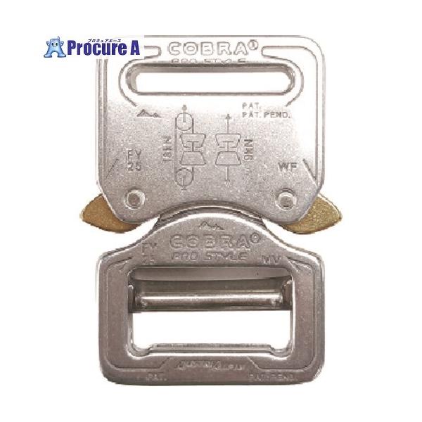 ●色：シルバー●適合ベルト幅(mm)：25●オス形状：自在●メス形状：固定●破断荷重(kN)：9