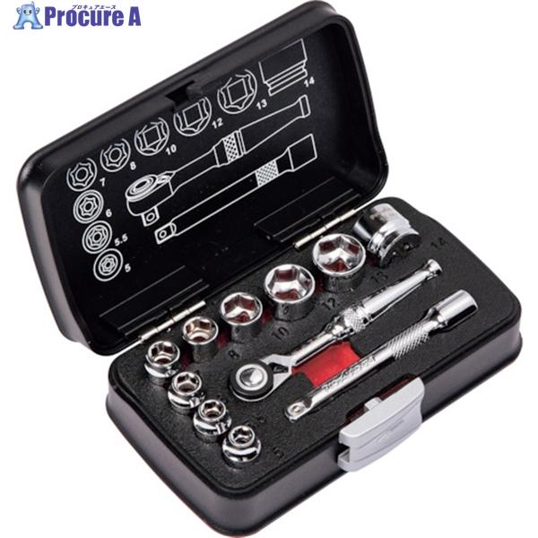 ●差込角(mm)：6.35●セット内容(点)：11●ソケット内容(mm)：5、5.5、6、7、8、10、12、13、14●ソケット内容：5〜14mm●ハンドル内容：スタビーラチェット85mm●対辺形状：6角●ケース寸法(mm)間口：132●...