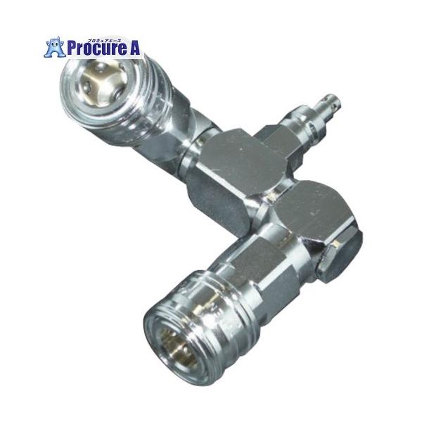 ●最高使用圧力(MPa)：2.5●耐圧力(MPa)：2.5●分岐数：2●取入口：1●取出口：2●使用流体：高圧縮空気●相手側取付サイズ：高圧用ソケット●適合カプラ：高圧●形状：ロータリー式
